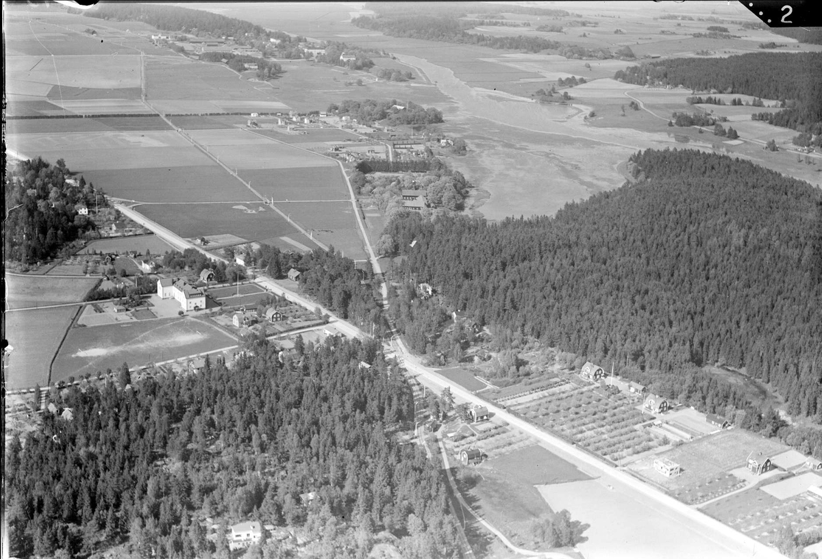 Flygfoto över Sunnersta, Uppsala 1936 - Upplandsmuseet / DigitaltMuseum