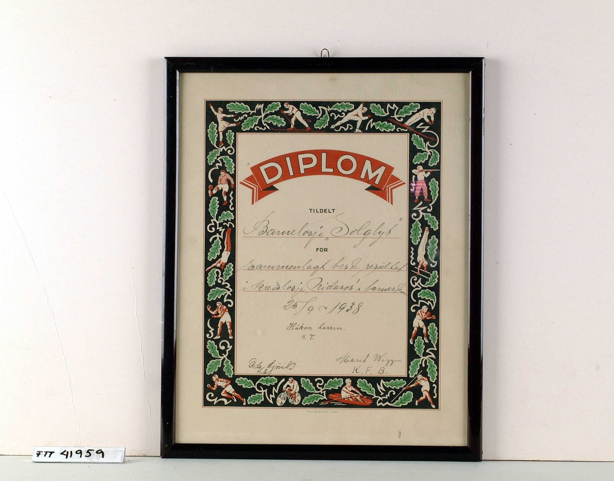 Diplom - Sverresborg Trøndelag Folkemuseum / DigitaltMuseum