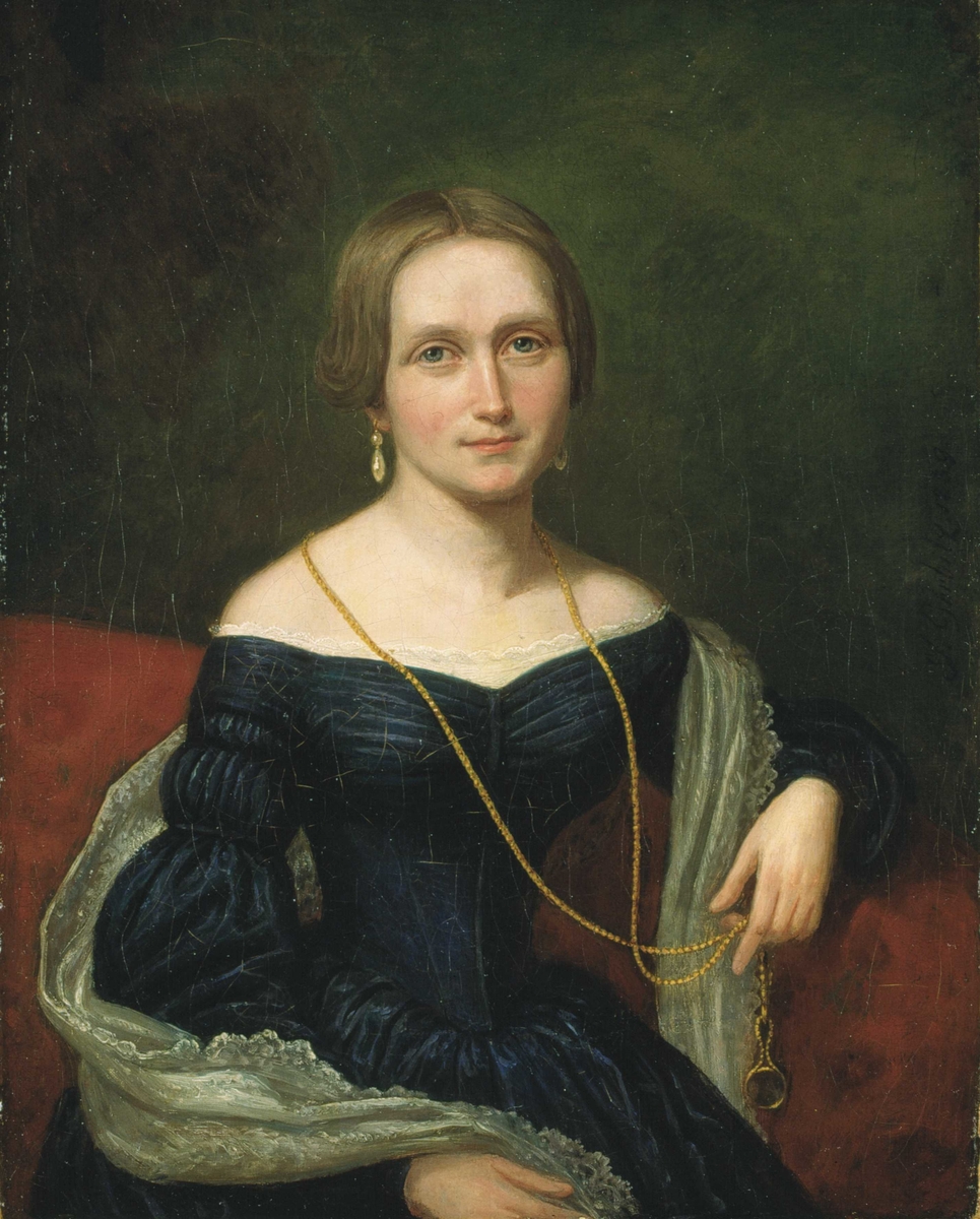 Portrett av Camilla Collett, født Wergeland [oljemaleri] - Oslo Museum ...