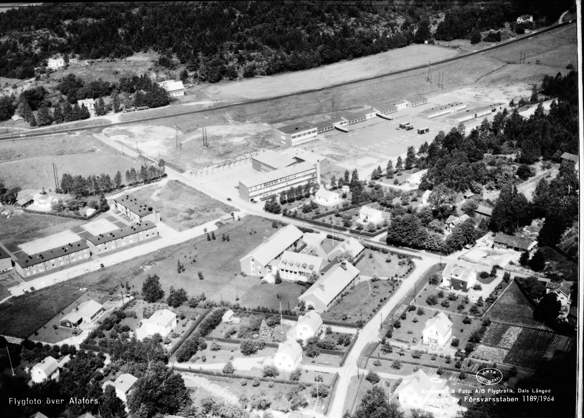 Text på bild:"Flygfoto över Alafors" - Vänersborgs museum / DigitaltMuseum