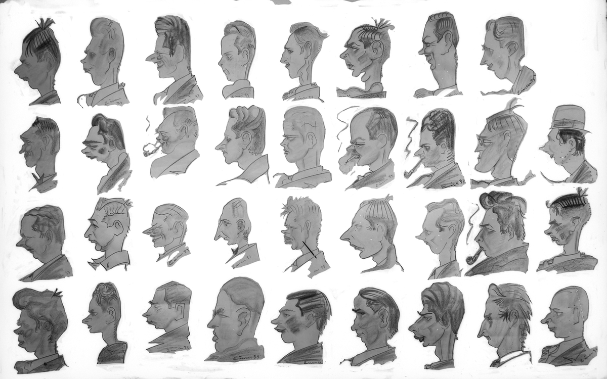 Odd Einarsons karikaturtegninger av studenter - Sverresborg Trøndelag ...