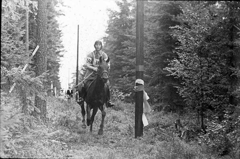 Ryttare till häst. Modern Femkamp? - Miliseum / DigitaltMuseum