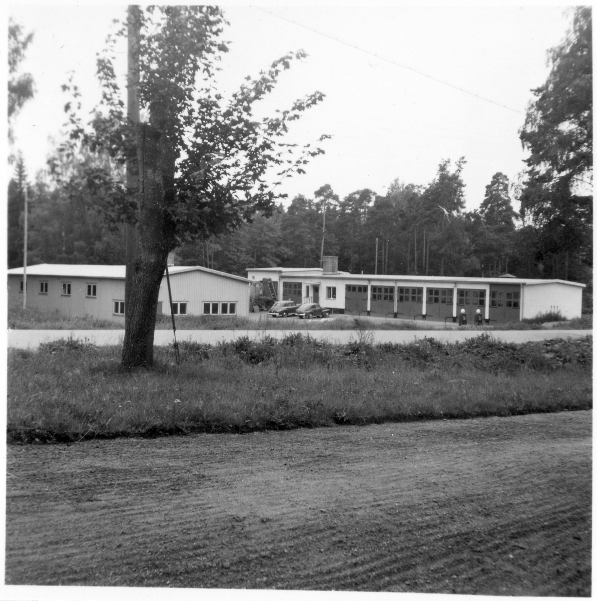 Vägstation Vmo E3, Boxholm. Översiktsbild med kontors- och ...