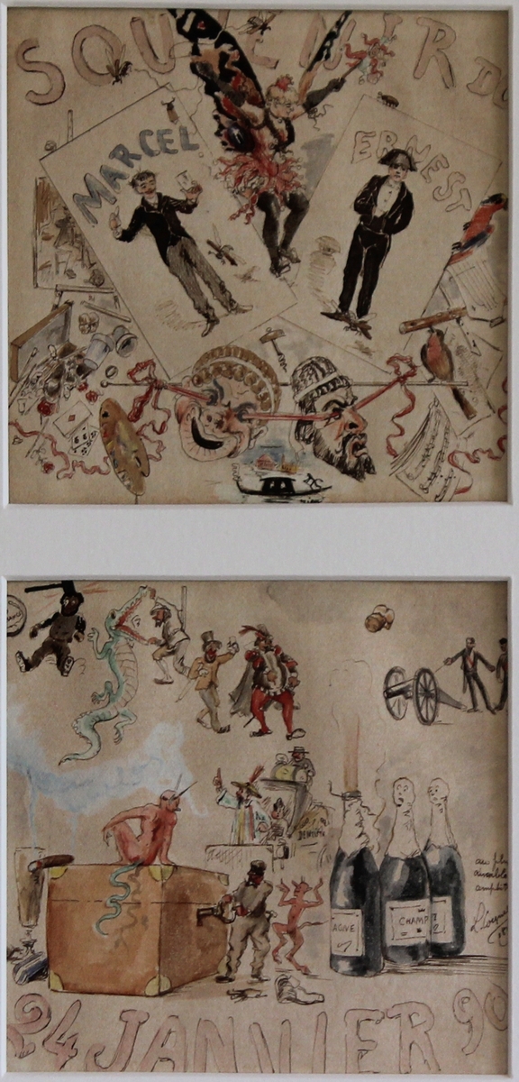 'Marcel', 'Ernst' [Teckning] - Värmlands Museum / DigitaltMuseum