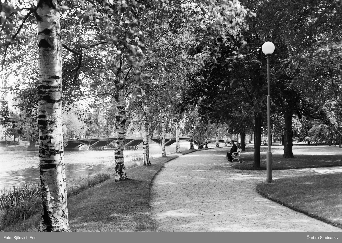 Hagaparken mot Hagabron, 1940-tal - Örebro Stadsarkiv / DigitaltMuseum