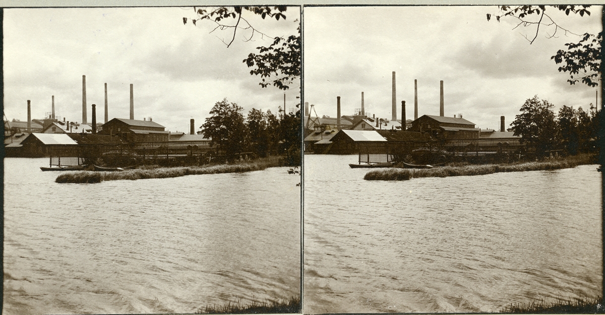 Fagersta stad, Fagersta kn. Stereoskopi. Fagersta bruk från "Andra ...