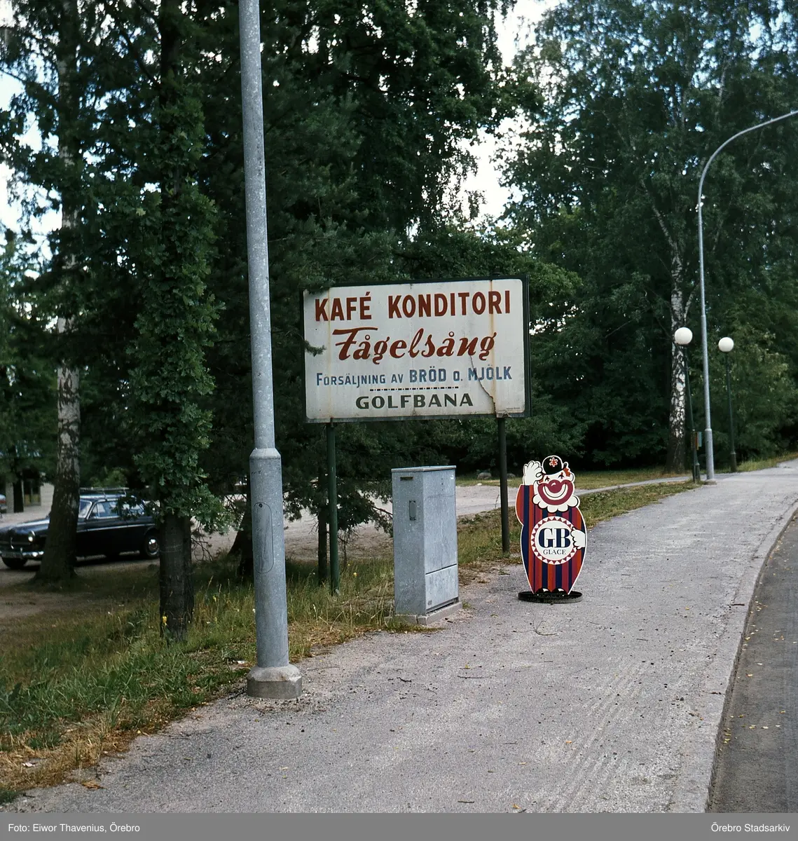 Reklamskylt för café Fågelsång, 1960-1963 - Örebro Stadsarkiv ...