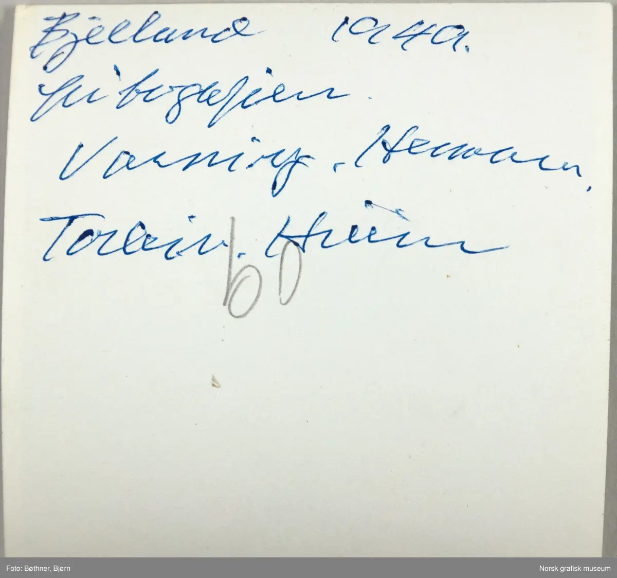 Litografene Torleiv Hiim og Hermann Warning i det grafiske firmaet ...