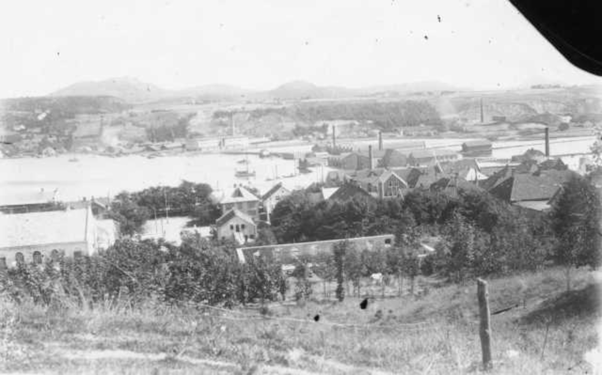 Sandnes sentrum sett fra vest - Jærmuseet / DigitaltMuseum