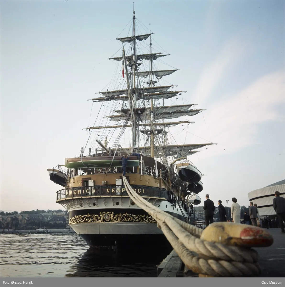 seilskip Americo Vespucci, publikum - Oslo Museum / DigitaltMuseum