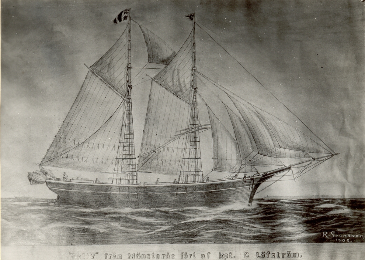 Skonert, byggd 1870 i Timmernabben. Kring sekelskiftet hemma i ...