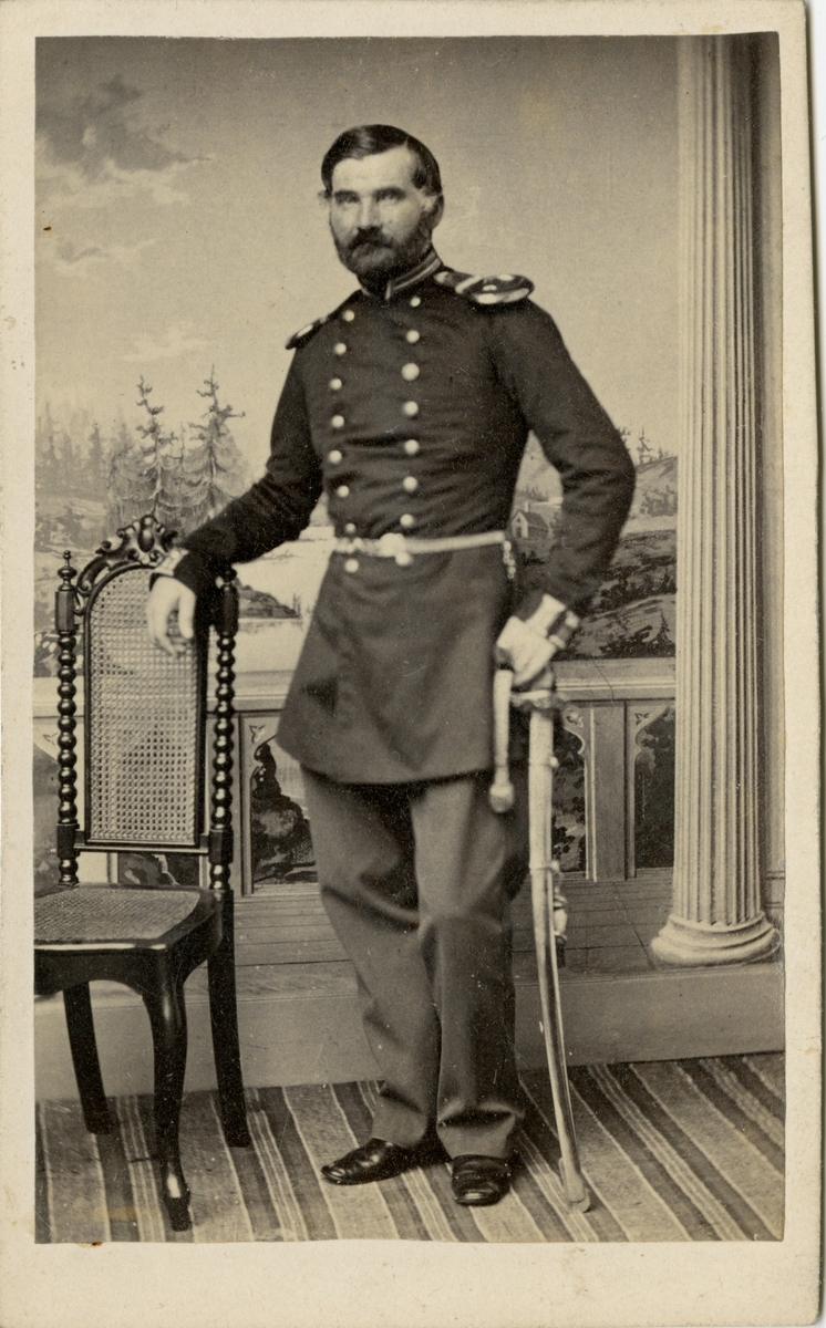 Porträtt av Carl Rudolf Norlin, kapten vid Upplands regemente I 8 ...