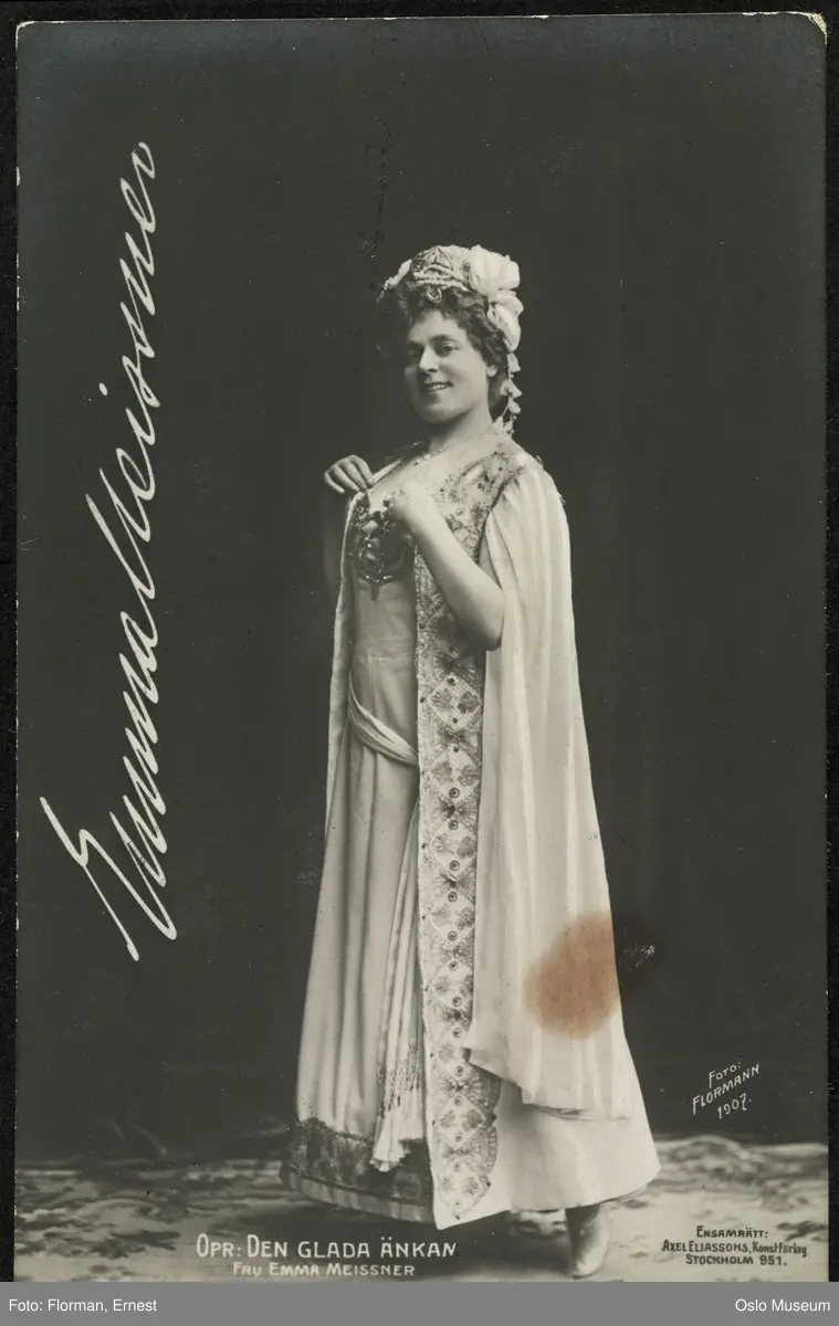 Emma Meissner. Den glada Änkan. - Oslo Museum / DigitaltMuseum