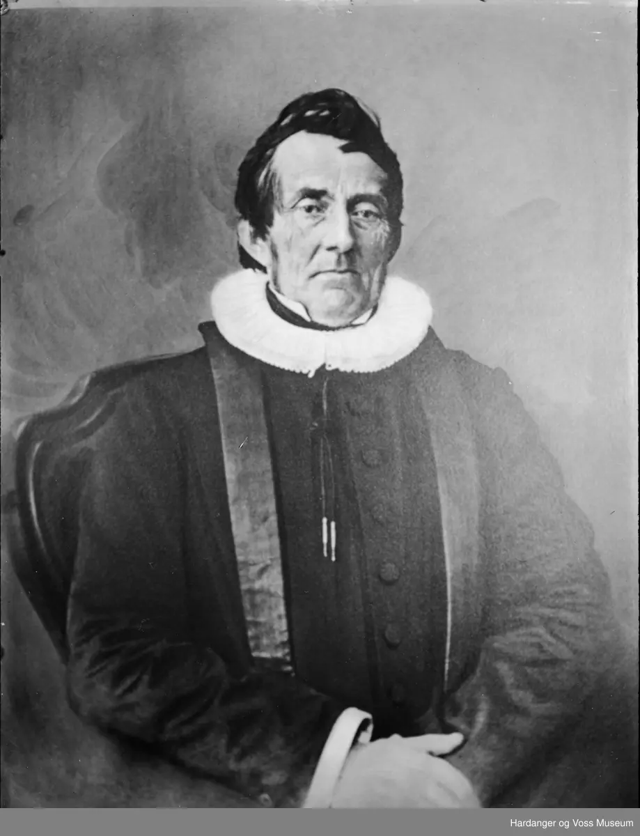 Maleri, Jacob von der Lippe Parelius Frost, prest i Ulvik - Hardanger ...