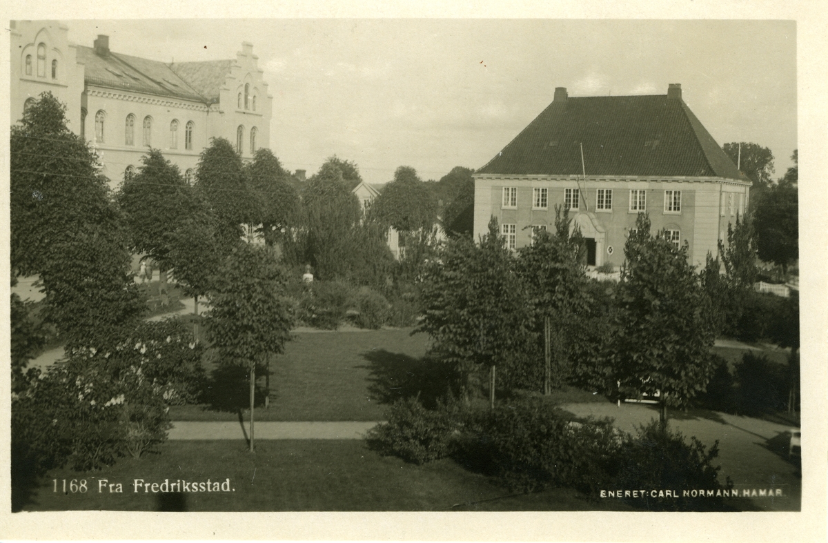 Fredrikstad, Vestsiden. Cicignon. Cicignonparken (Sjømannsparken ... Fredrikstad, Vestsiden. Cicignon. Cicignonparken (Sjømannsparken ...