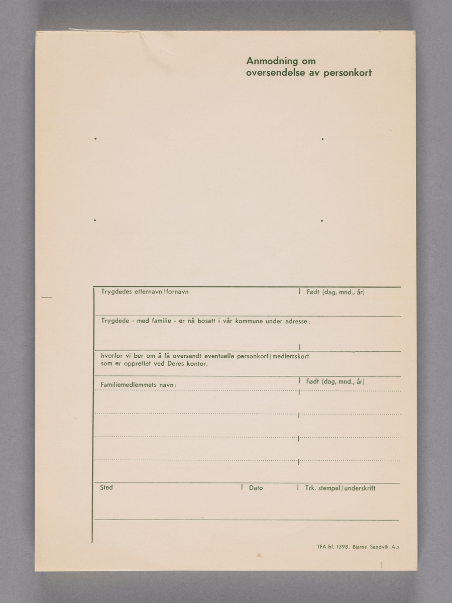 Skjema - Museene i Akershus / DigitaltMuseum