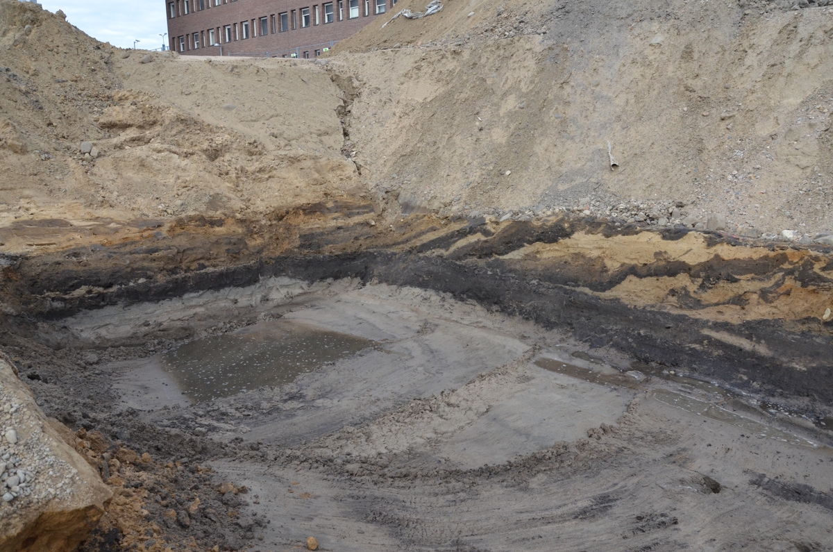 Bild som visar olika fyllnadsfaser i en del av slottsvallen till ...