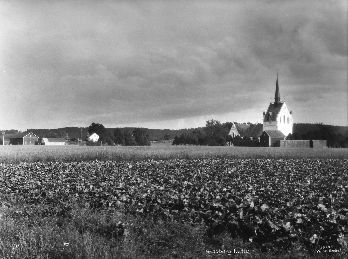 Prot: Østfold fylke - Eidsberg kirke - Norsk Folkemuseum / DigitaltMuseum