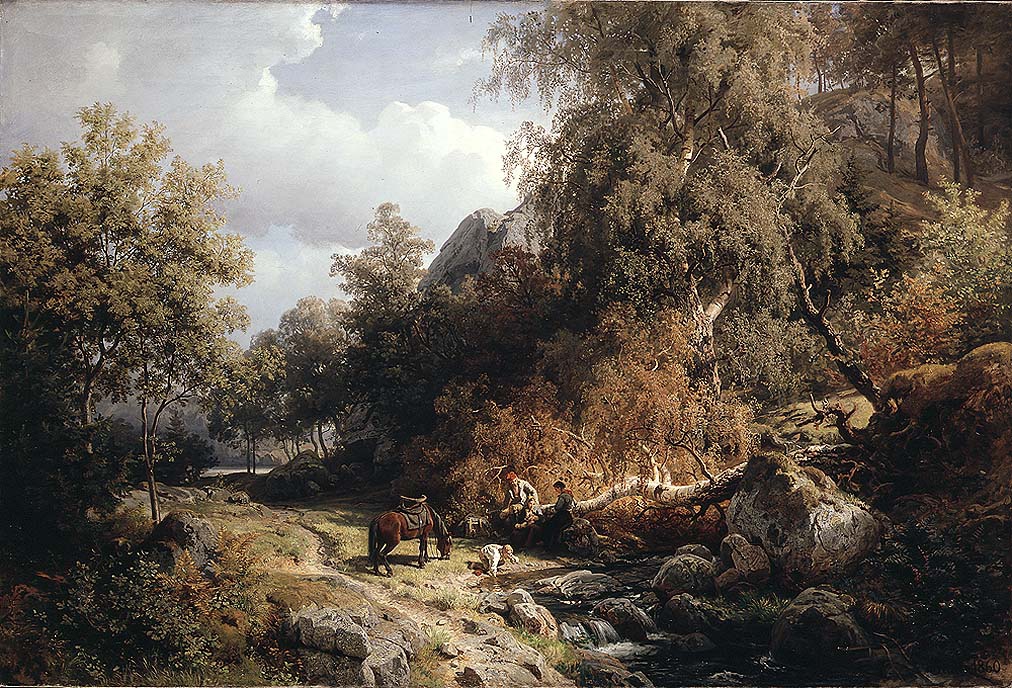 Hvile ved bekken [Maleri] - Nasjonalmuseet, billedkunstsamlingene ...