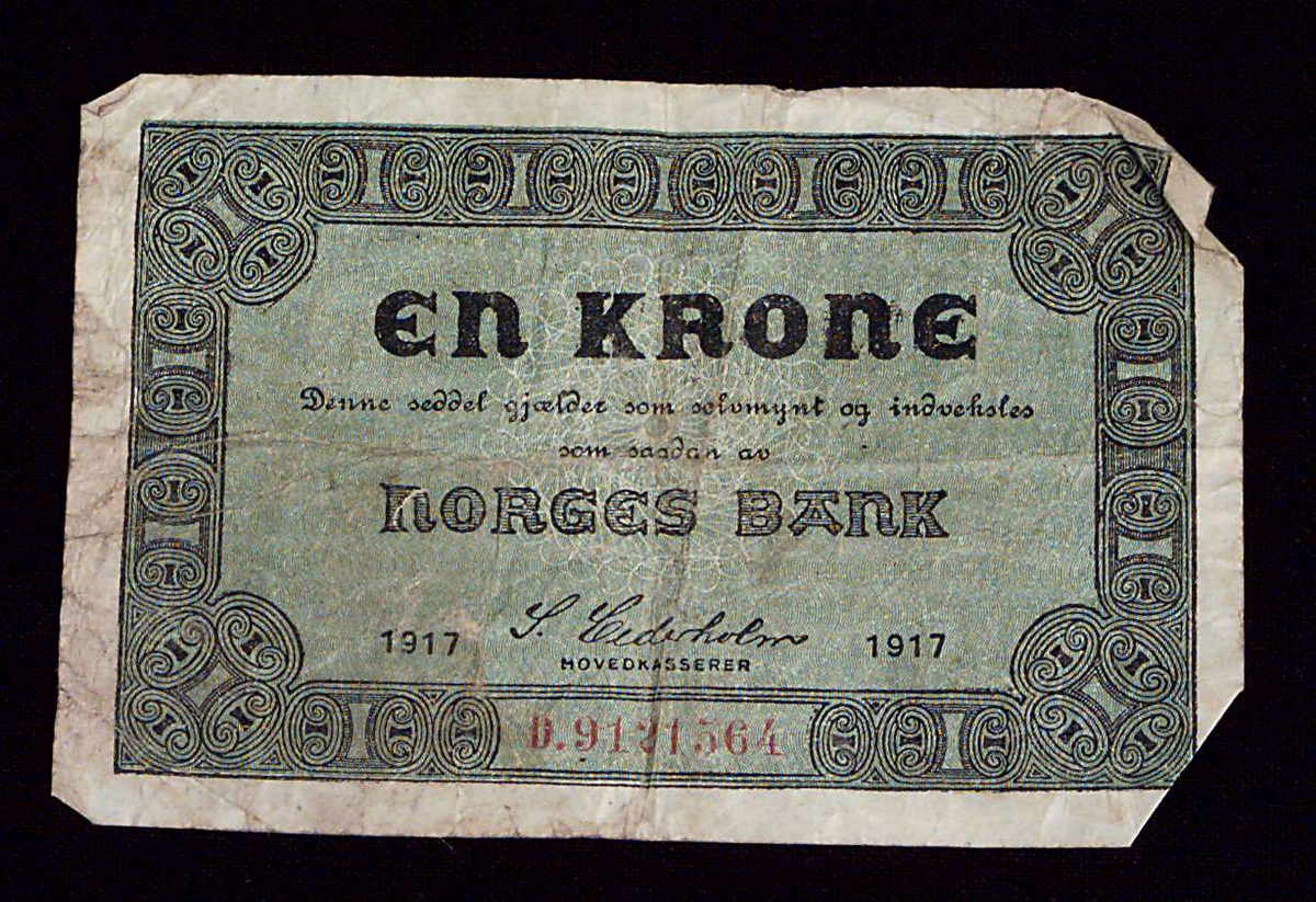 Pengeseddel - Norsk Folkemuseum / DigitaltMuseum