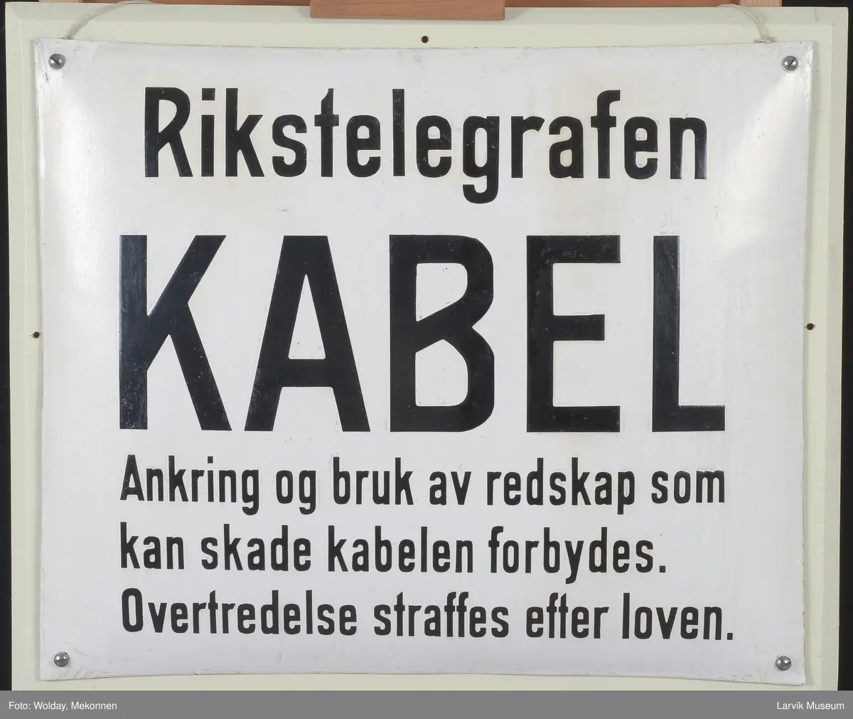 Skilt - Larvik Museum / DigitaltMuseum