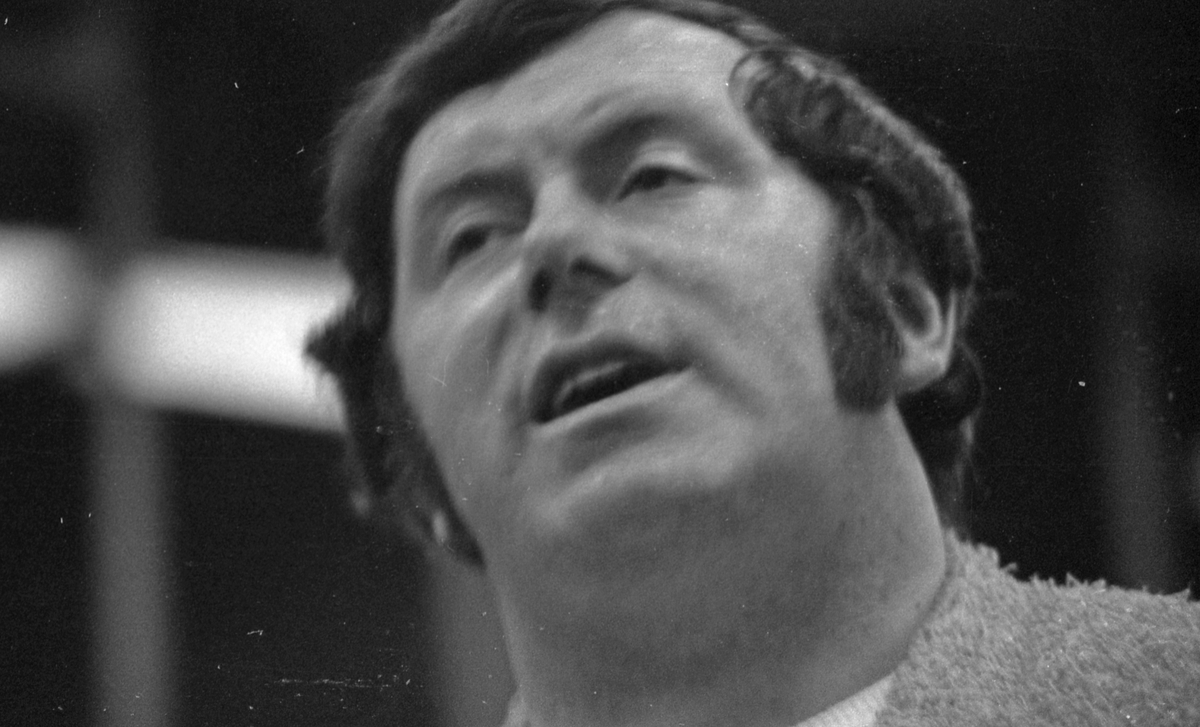 Torkel Ravndal i Haraldshallen - 1971 - Haugalandmuseet / DigitaltMuseum