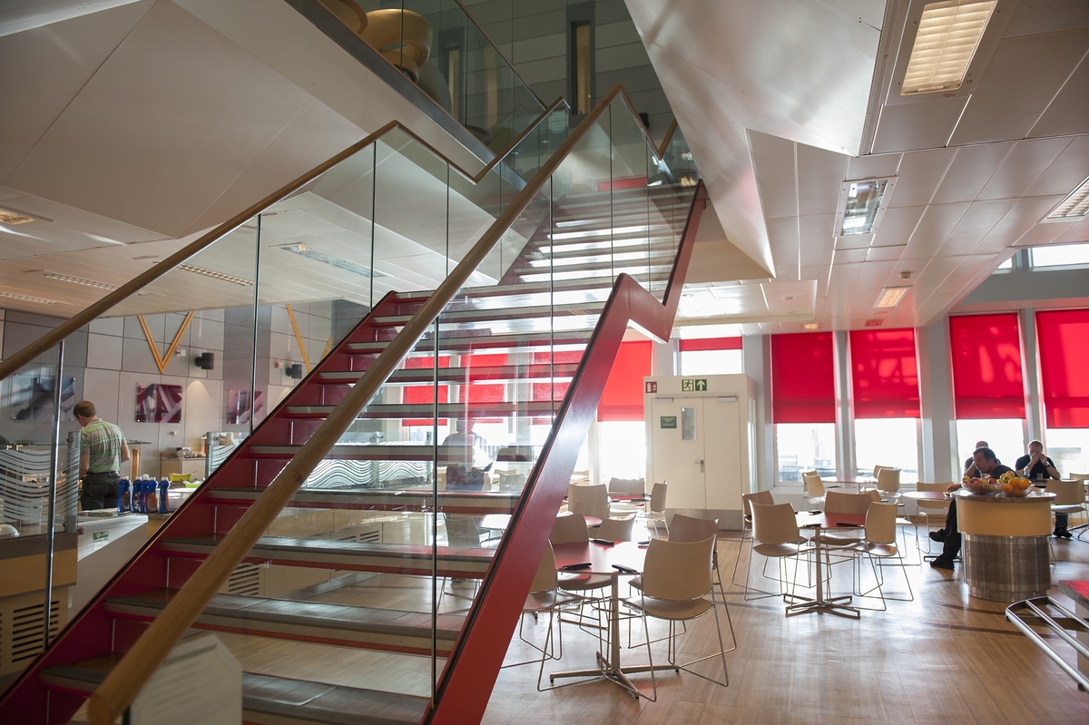 I messa på Valhall PH (den nye boligmodulen) er det god plass, høyt ...