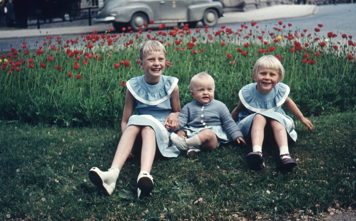 Marianna (Janna) Borg, Hasse Borg och Susanna (Sussi) Borg, 16 juli ...