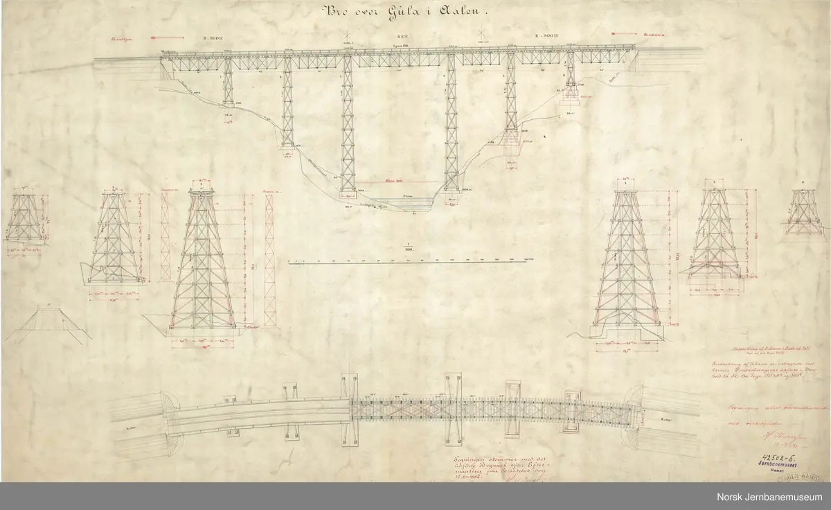 Teknisk tegning - Norsk Jernbanemuseum / DigitaltMuseum