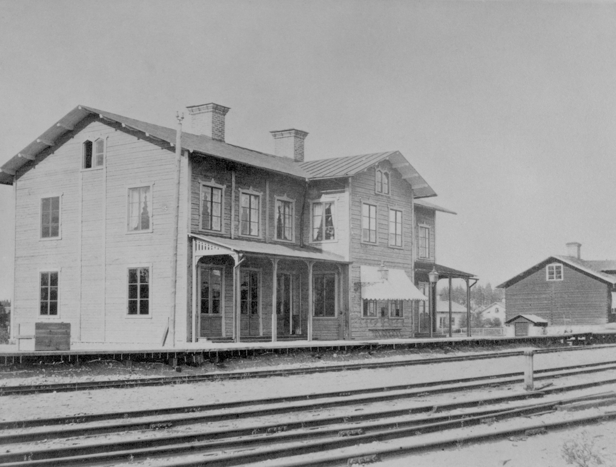 Sandviken järnvägsstation. - Järnvägsmuseet / DigitaltMuseum