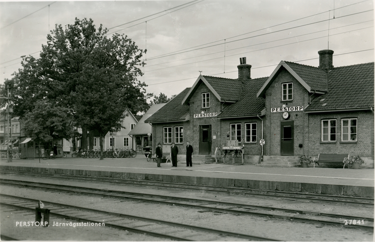 Perstorp station. - Järnvägsmuseet / DigitaltMuseum
