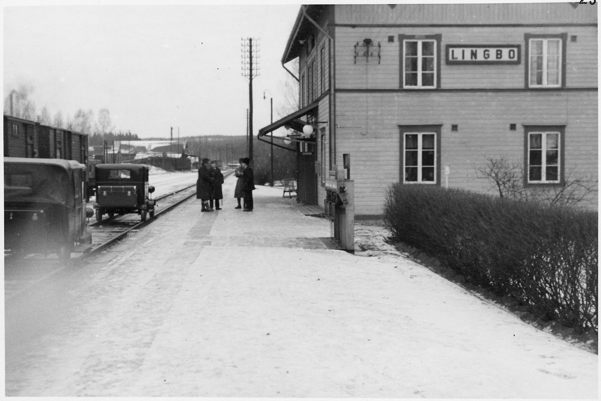 Lingbo station. -Järnvägsmuseet / DigitaltMuseum