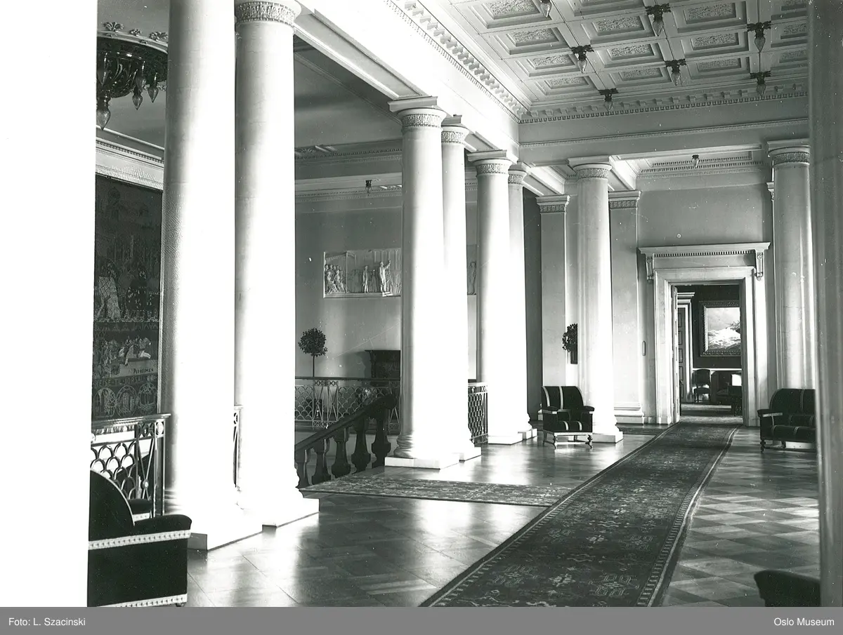 Slottet, interiør. - Oslo Museum / DigitaltMuseum