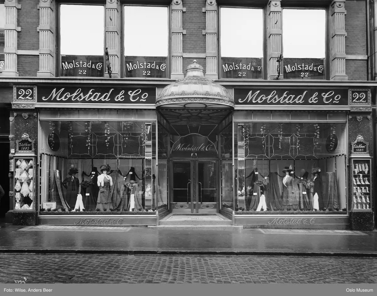 Molstad damekonfeksjon, Kongens gate 22. - Oslo Museum / DigitaltMuseum