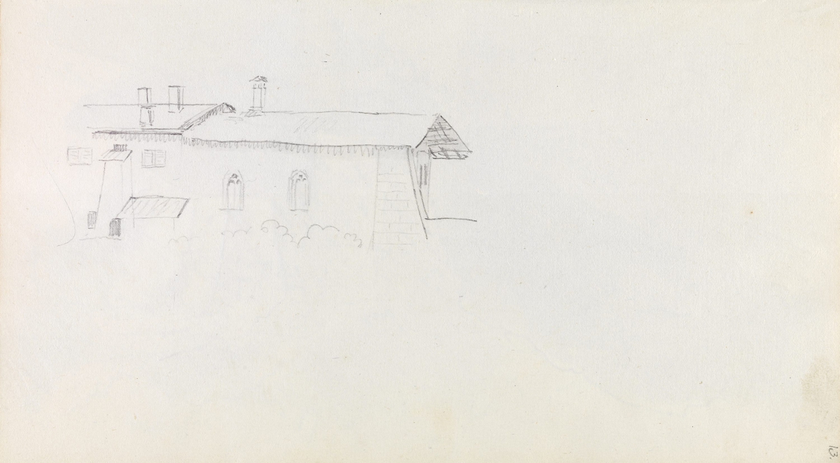 Bygning [Tegning] - Nasjonalmuseet, billedkunstsamlingene / DigitaltMuseum