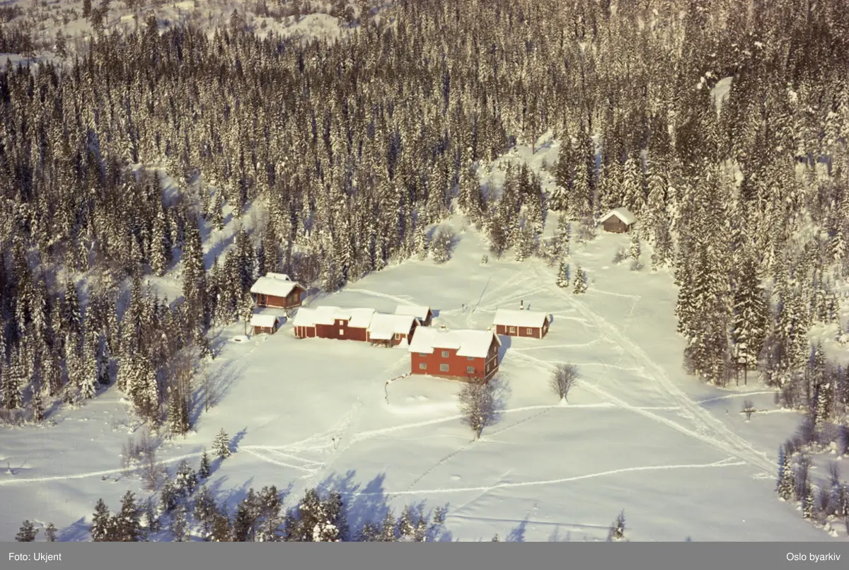 Lørenseter, Nordmarka (Flyfoto). - Oslo byarkiv / DigitaltMuseum