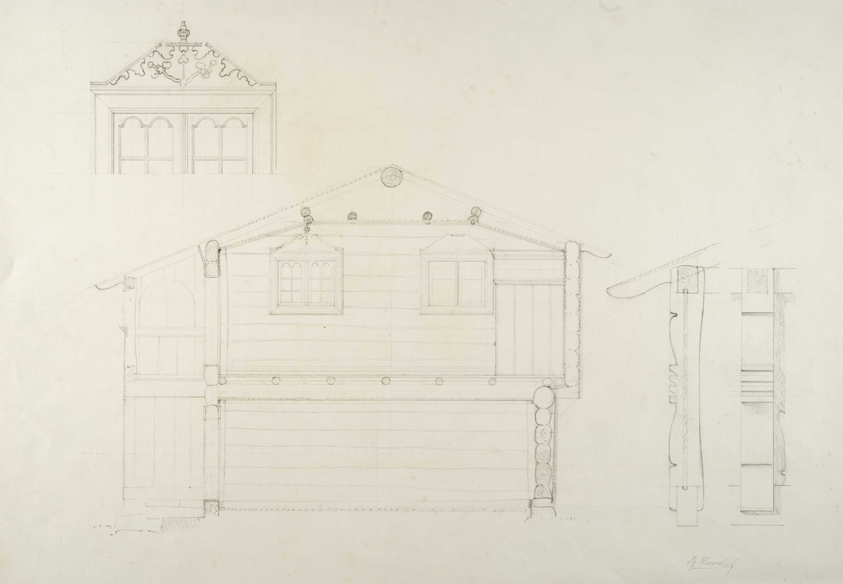 Tegning - Norsk Folkemuseum / DigitaltMuseum